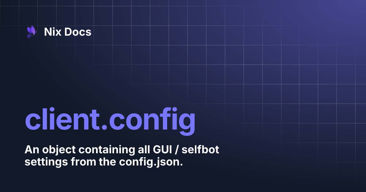client.config | Nix Docs