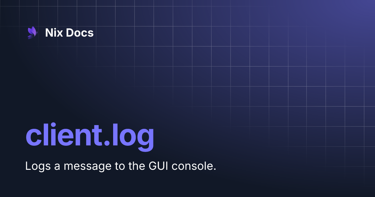 client.log | Nix Docs
